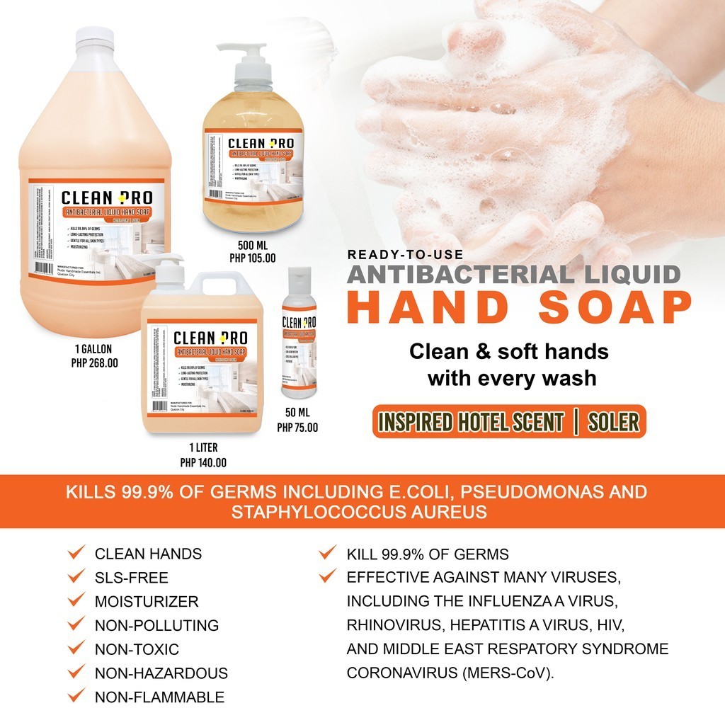 Clean Pro Hand Soap Hotel Series Soler Scent 1 Gallon | Shopee Philippines