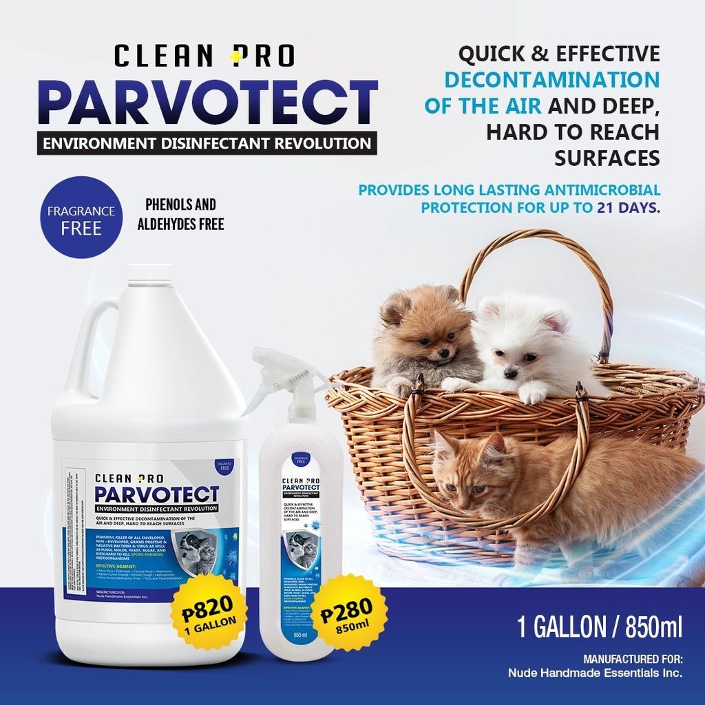 Clean Pro Parvotect Unscented Disinfectant 850ml | Shopee Philippines