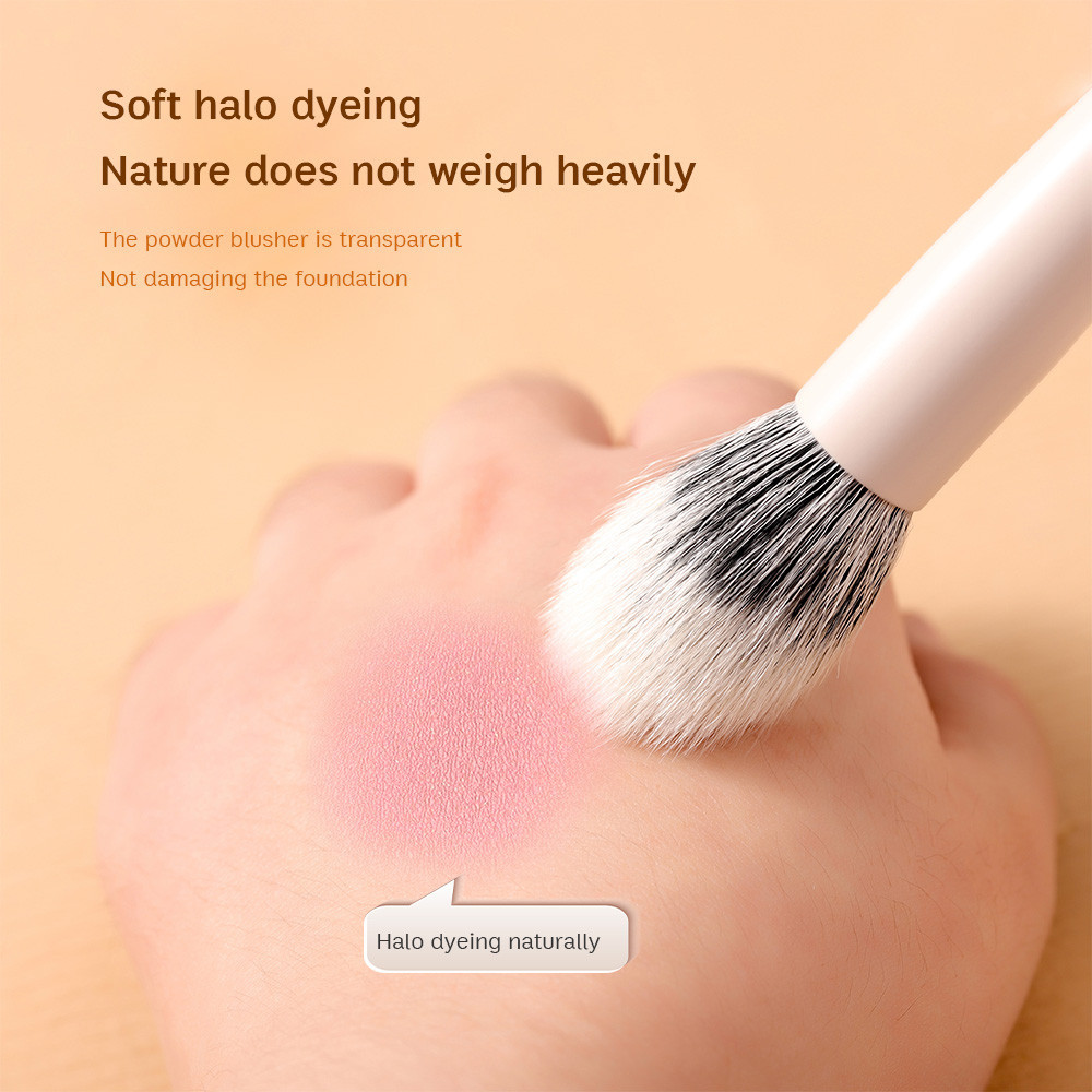 OVW Goat Hair Stipple Brush Powder Blusher Brush High Gloss Makeup ...