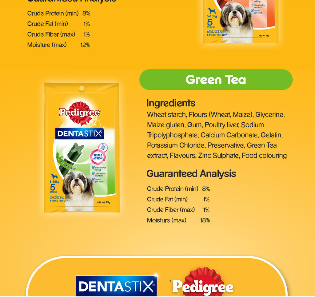 PEDIGREE DentaStix Dog Treats for Adult Small Breed Dogs Weekly Pack 110g (12-Pack) | Shopee ...