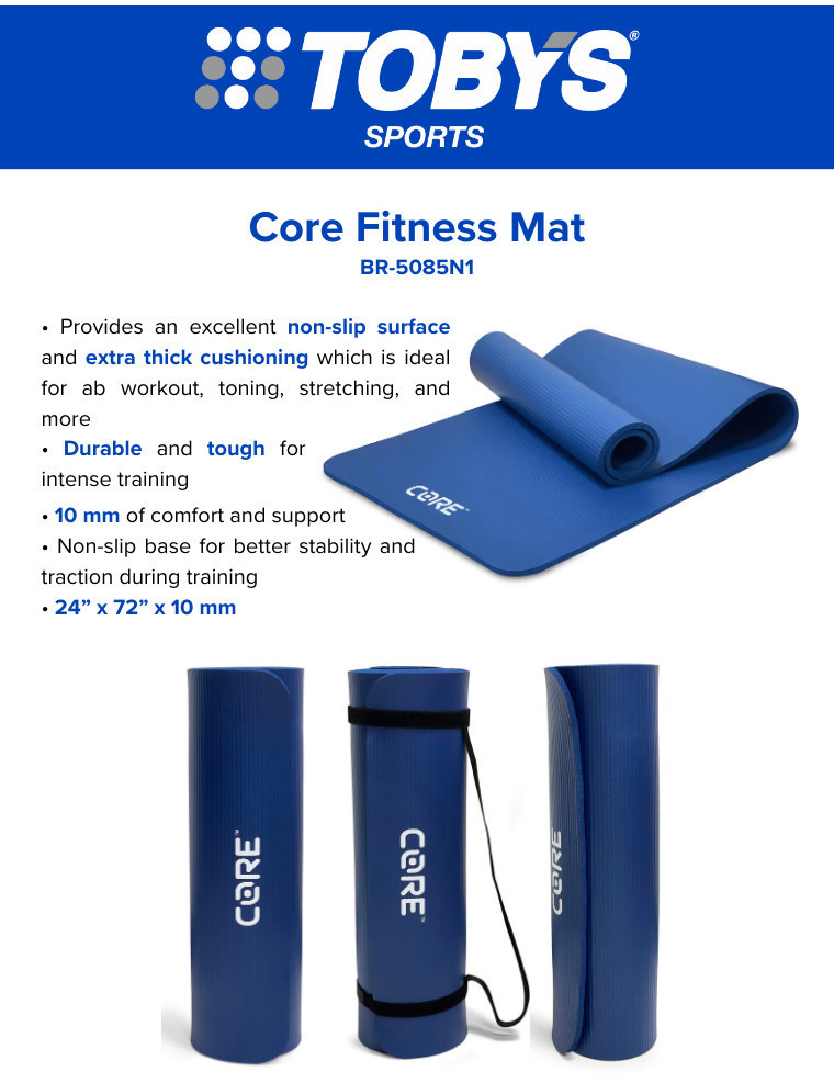 Toby's Sports Core Fitness Mat 10mm | Shopee Philippines