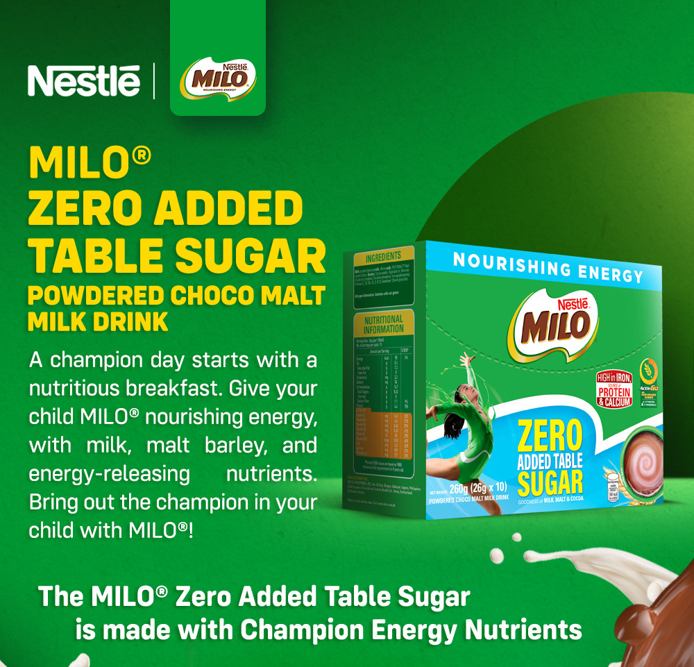 Milo Zero Added Table Sugar Powdered Choco Malt Milk Drink 26g - Pack ...