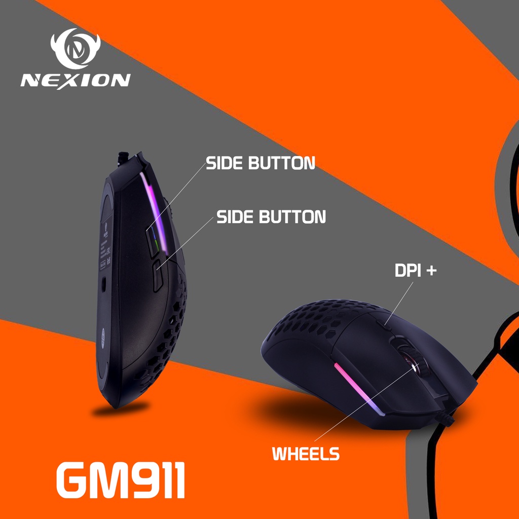 Nexion GM911 New Design RGB 7D Gaming Mouse have memory Six Stage Dpi ...
