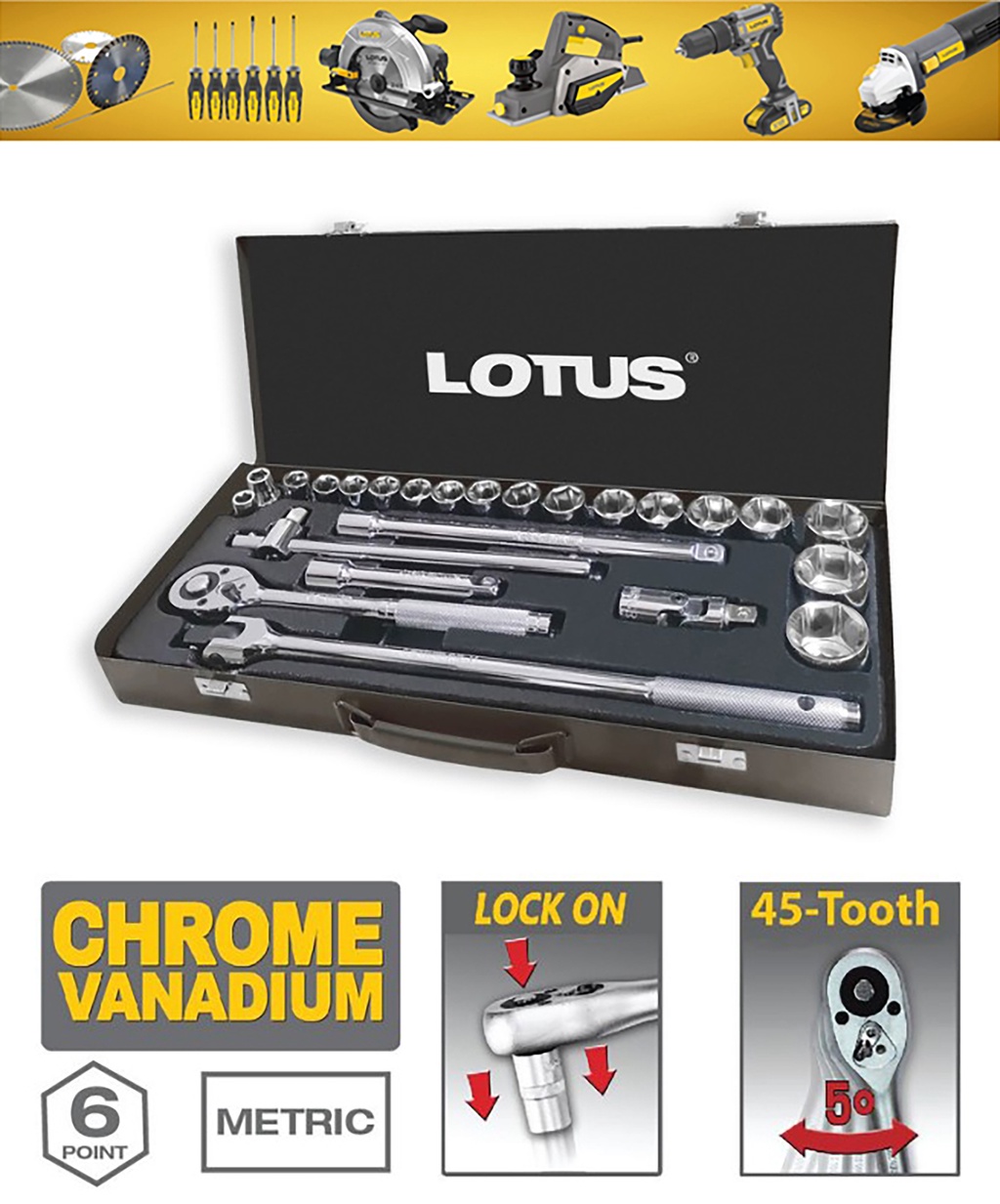 Lotus Socket Set 24PC LTMT24SSX | Shopee Philippines