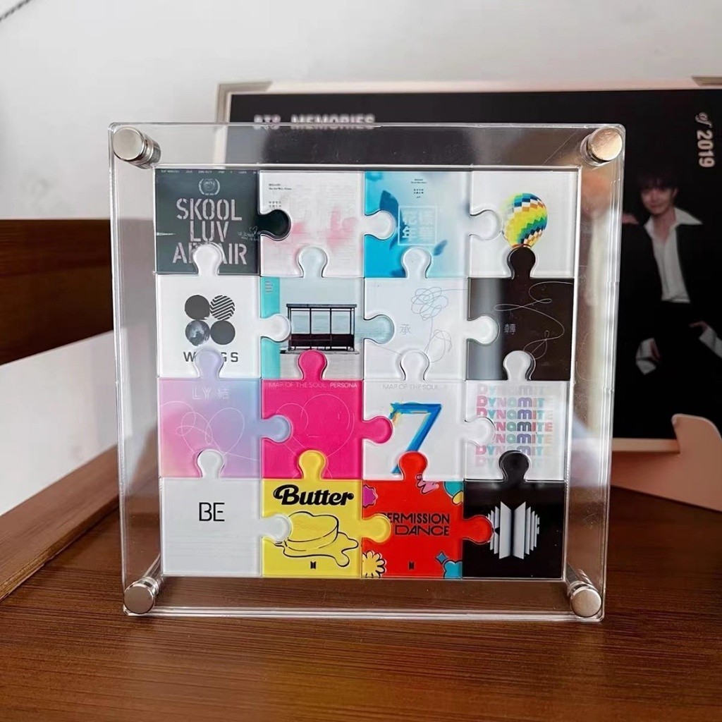 15*15cm Kpop Bangtan Boys Album Acrylic Puzzle Frame Display (puzzle ...