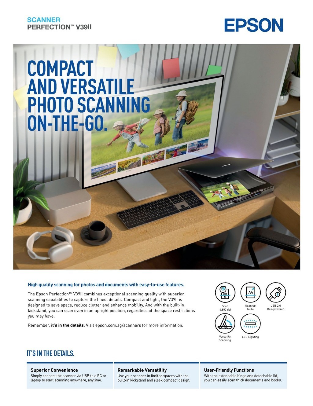 Epson Perfection V39II Flatbed Photo Scanner V39 II | Shopee Philippines