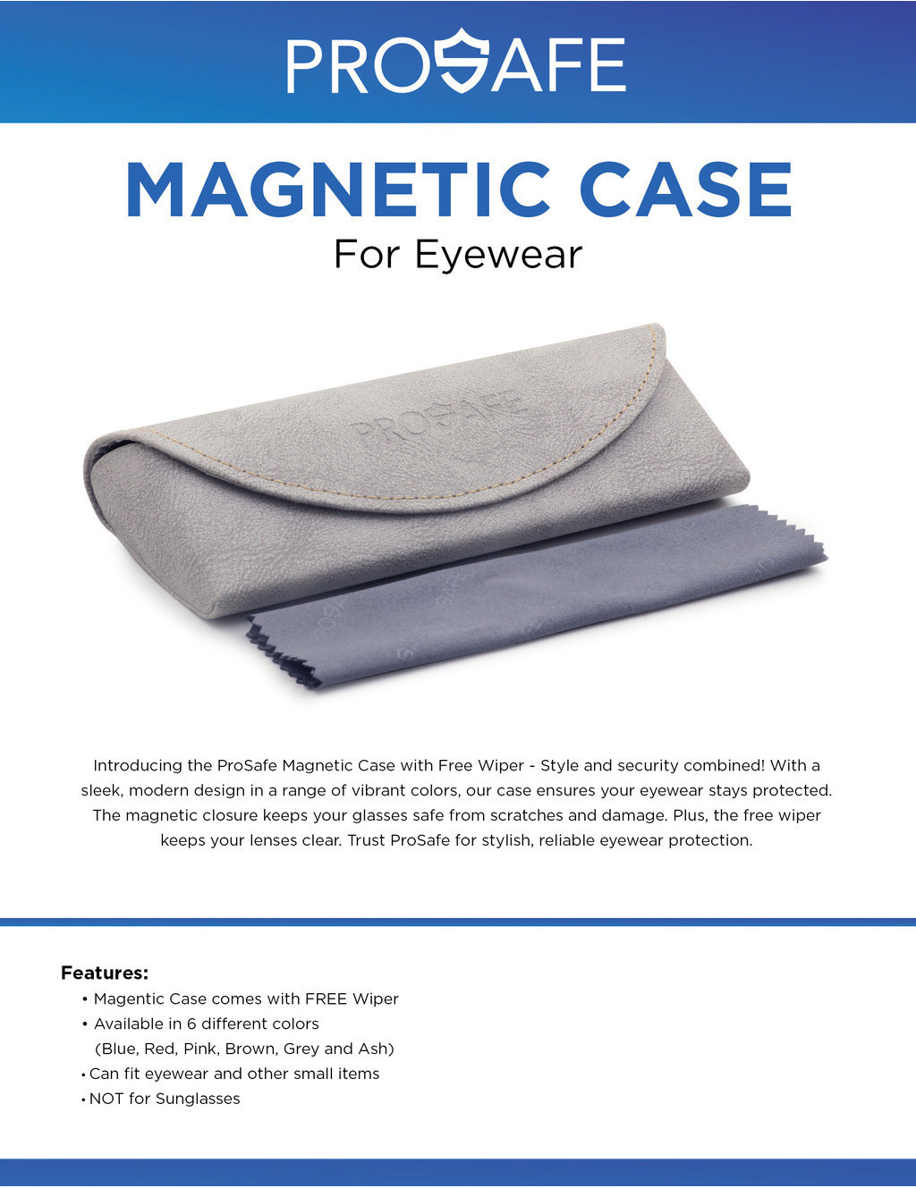 ProSafe Magnetic Case (Accessories Case for Eyeglasses with Wiper) | Shopee Philippines