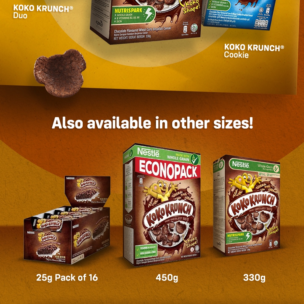 Koko Krunch Breakfast Cereal 450g with Free Batang Koko Pencil and ...