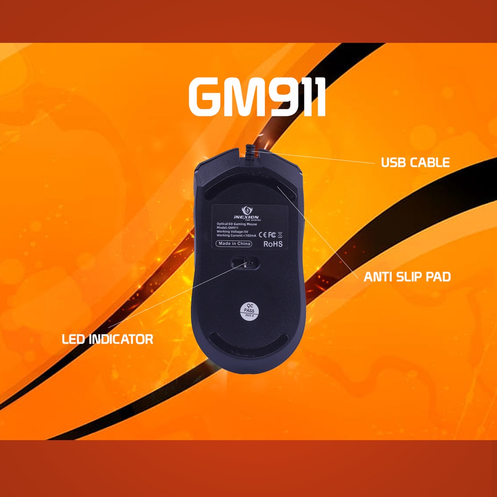 Nexion GM911 New Design RGB 7D Gaming Mouse have memory Six Stage Dpi ...