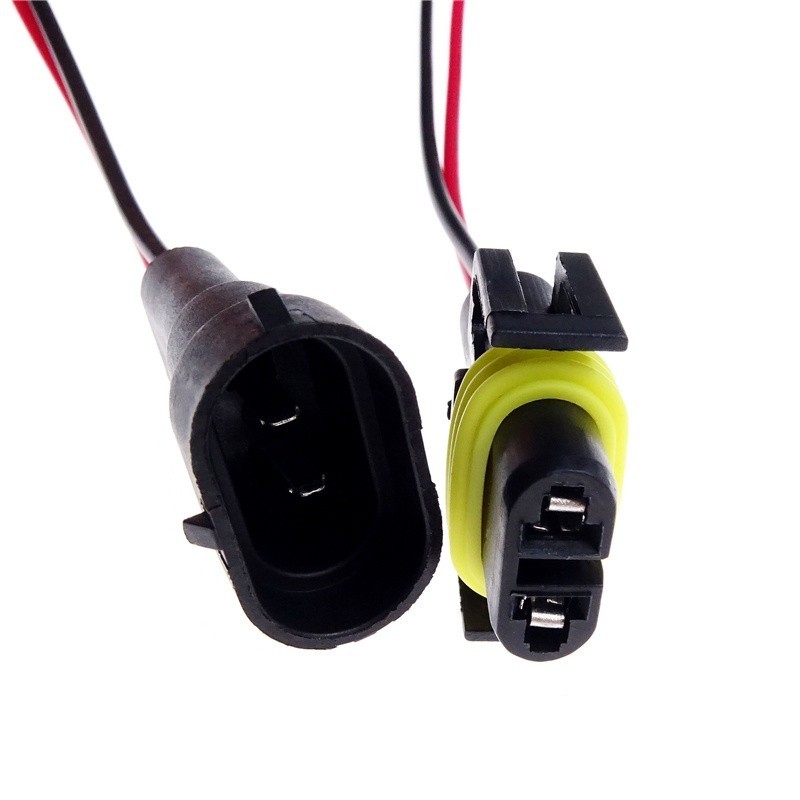 ZR For 1 Pair H8 H9 H11 Male To Female Socket Plug Adapter Connector ...
