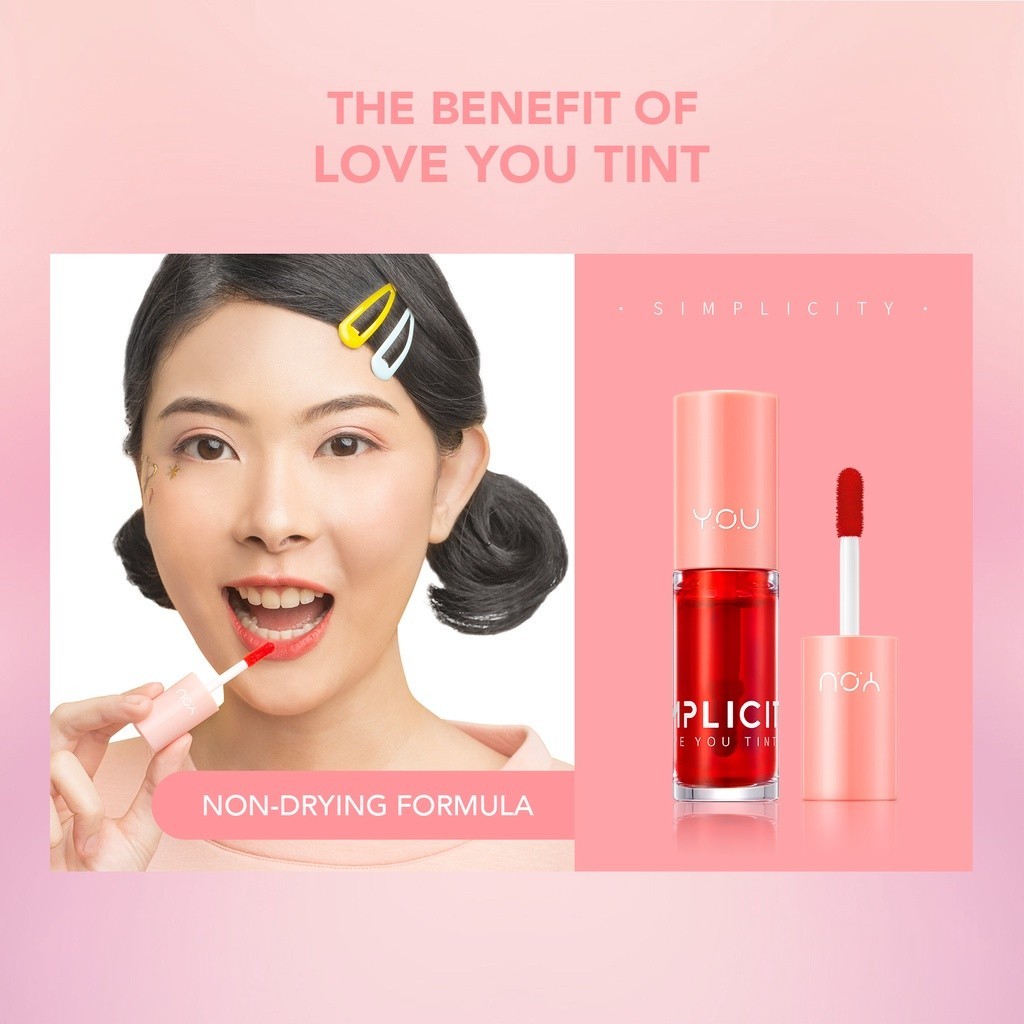 Y.O.U Simplicity Love You Tint | Long Lasting Lip Tint | Lip & Cheek ...