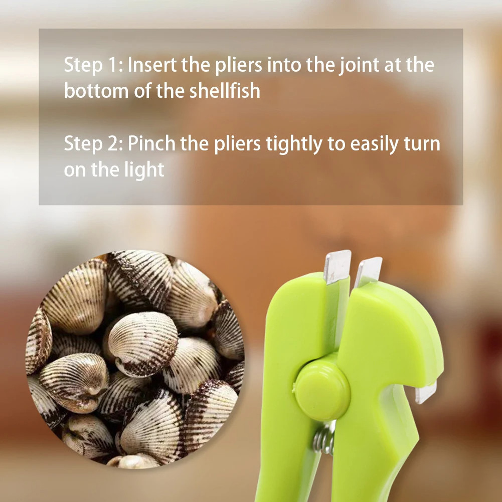 2 IN 1 Manual Blood Shellfish Opener Clams Scallop Oyster Sheller Nut ...