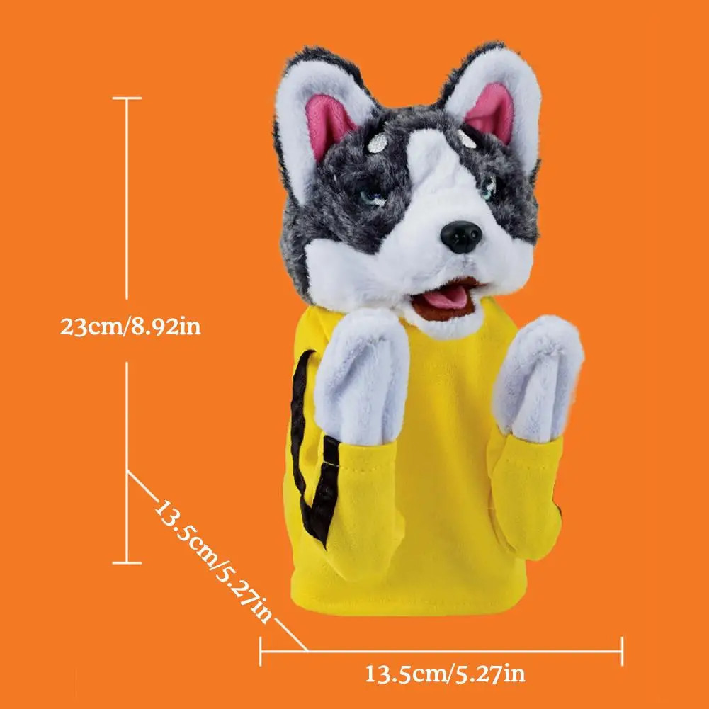 2 PCS Stuffed Animal Boxing Dog Interactive Hand Puppet Toy Glove ...
