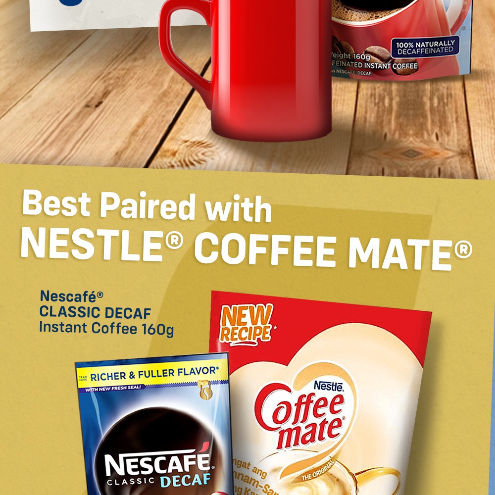 NESCAFE Classic Decaf Instant Coffee 160g and Coffee Mate Coffee ...
