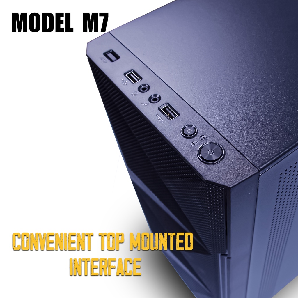 YGT M7 Black white Tempered Glass Gaming PC/Desktop Case M-ATX/MINI-ITX ...