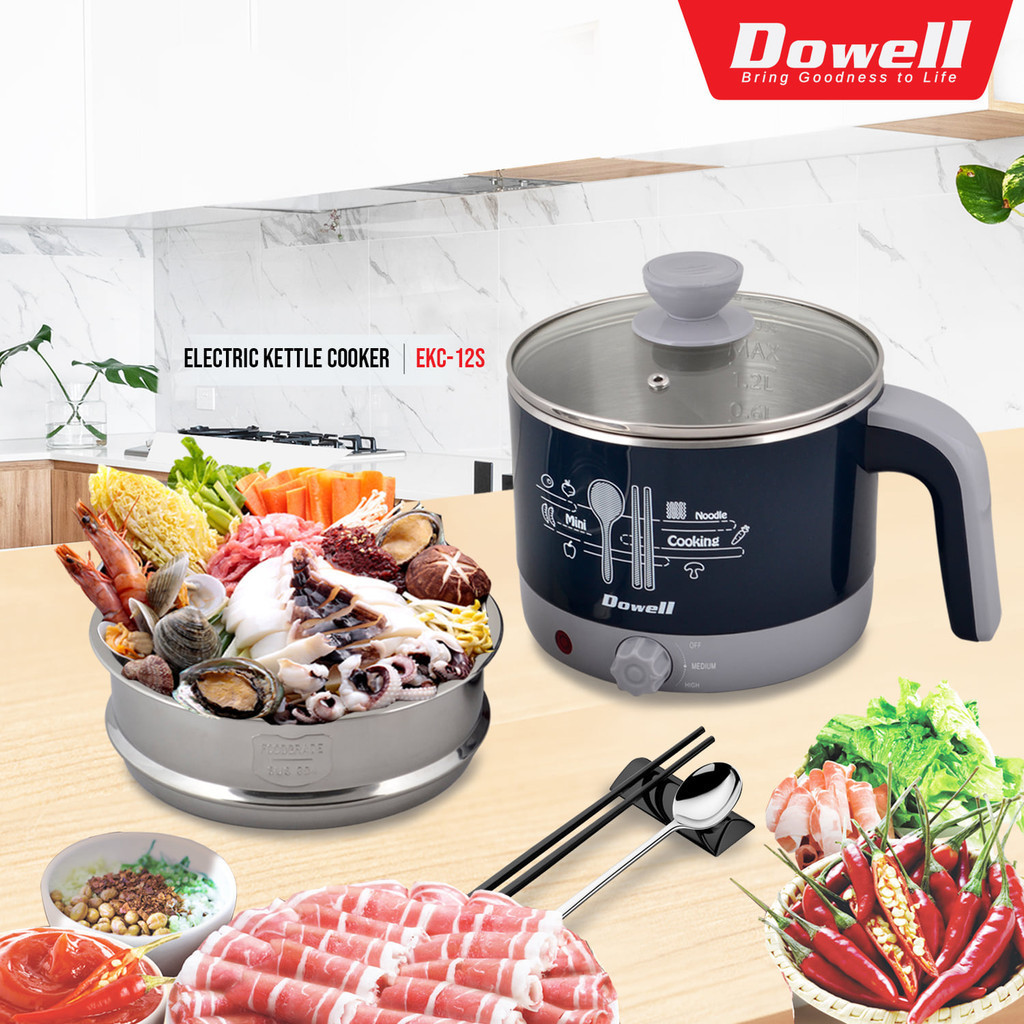 Dowell by Winland 1.2L Mini-chef Electric Kettle | Multi Cooker ...