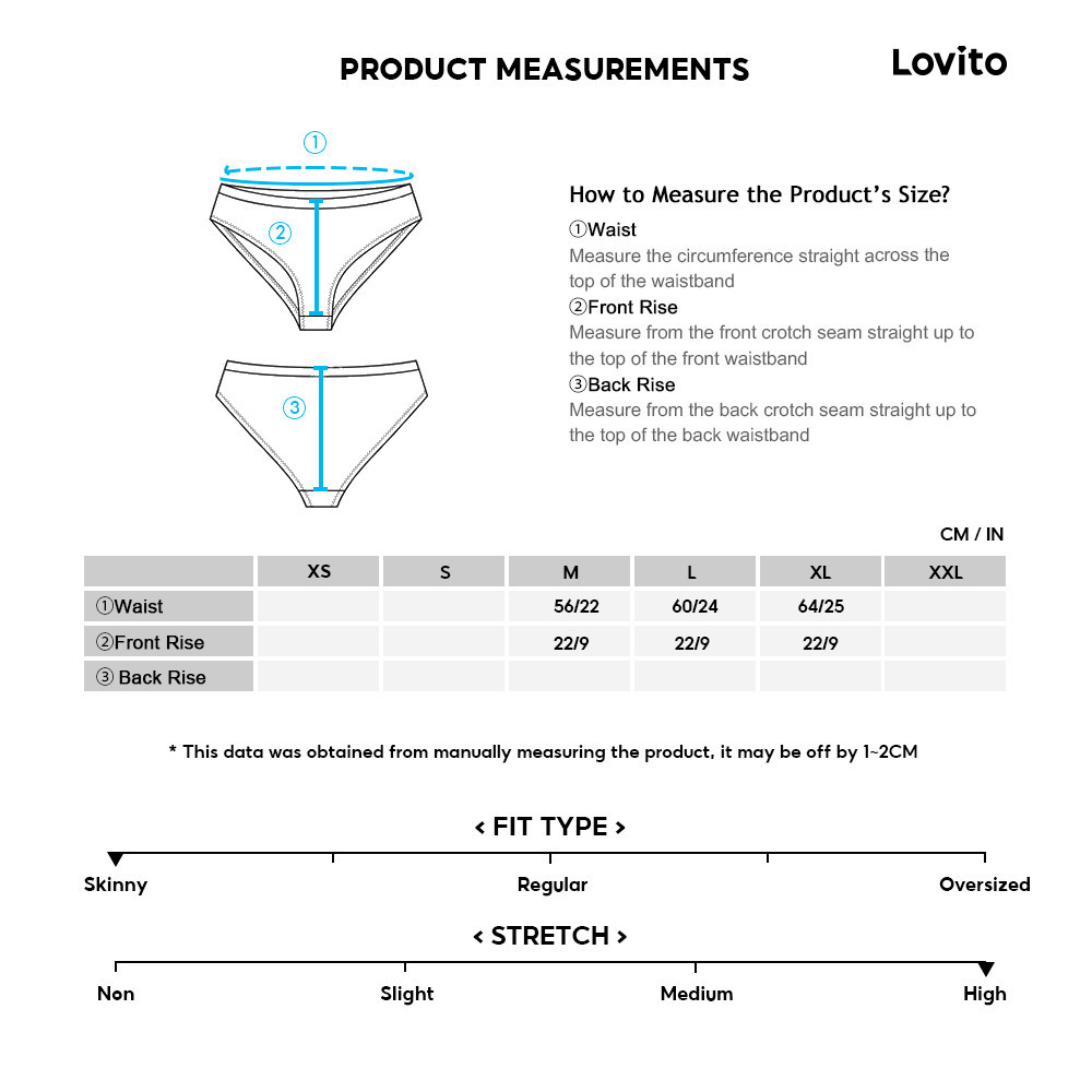 Lovito Sexy Solid Thong High Stretch Cotton V-Strings Seamless Rib Knit ...