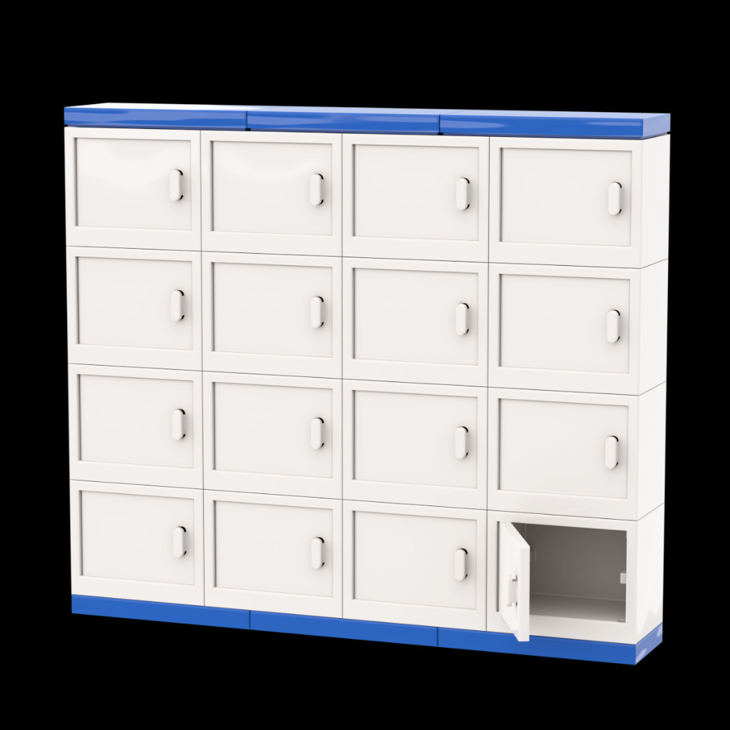 Locker Container Building Block Toys Kids Collection Supermarket Shoe ...