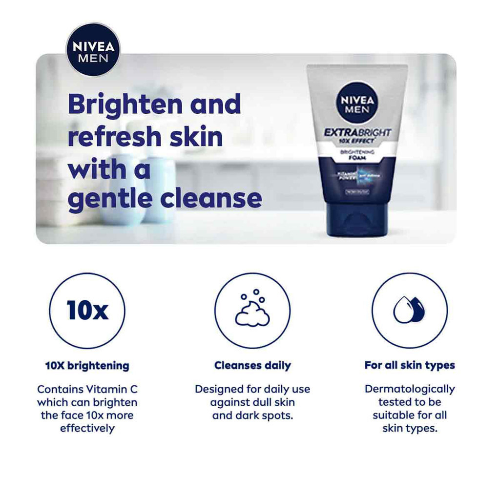 [Shopee Exclusive] NIVEA Men Care Bundle, Deodorant + facial Wash ...