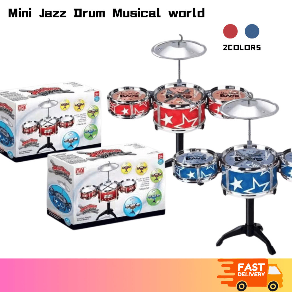 Jazz Drum Musical World for kids drum with stick for girls and boys ...