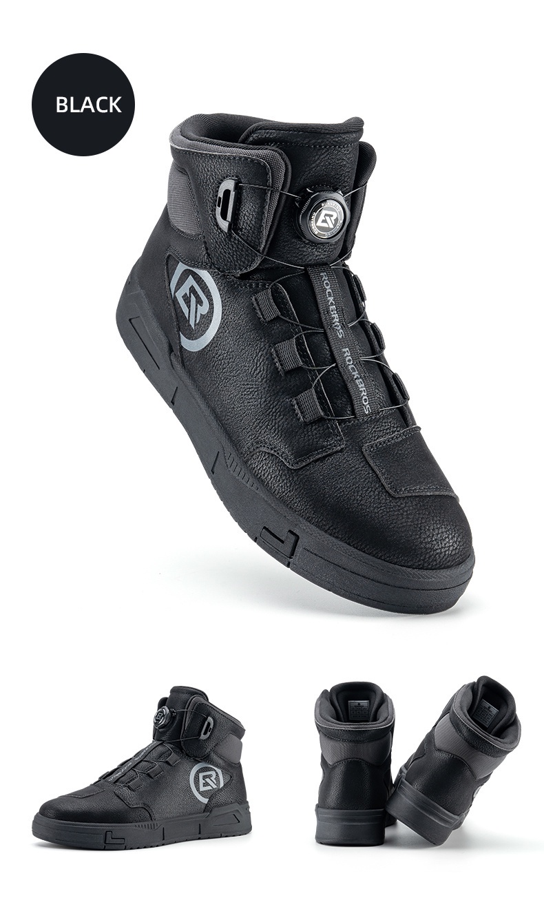 Local Delivery ROCKBROS Motorcycle Shoes Riding Boots Racing Shoes Anti ...