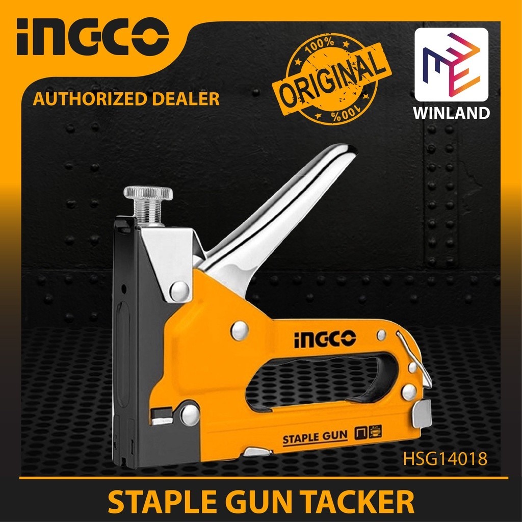 Ingco by Winland Industrial Grade Gun Tacker Staple Gun Tucker HSG14018 ...