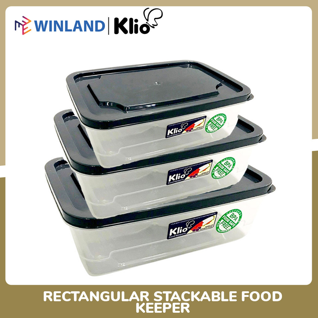 Klio by Winland Rectangular Stackable Food Keeper Kitchenware Container ...