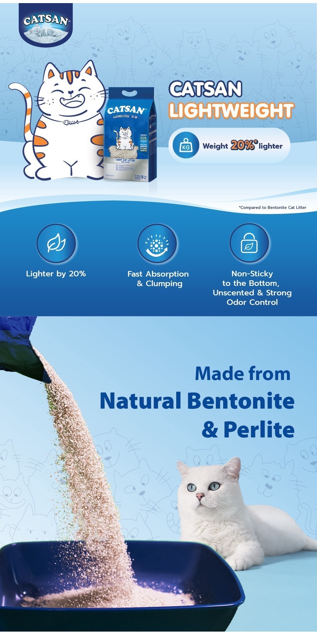 CATSAN Light Cat Litter Sand for All Ages 9L | Shopee Philippines