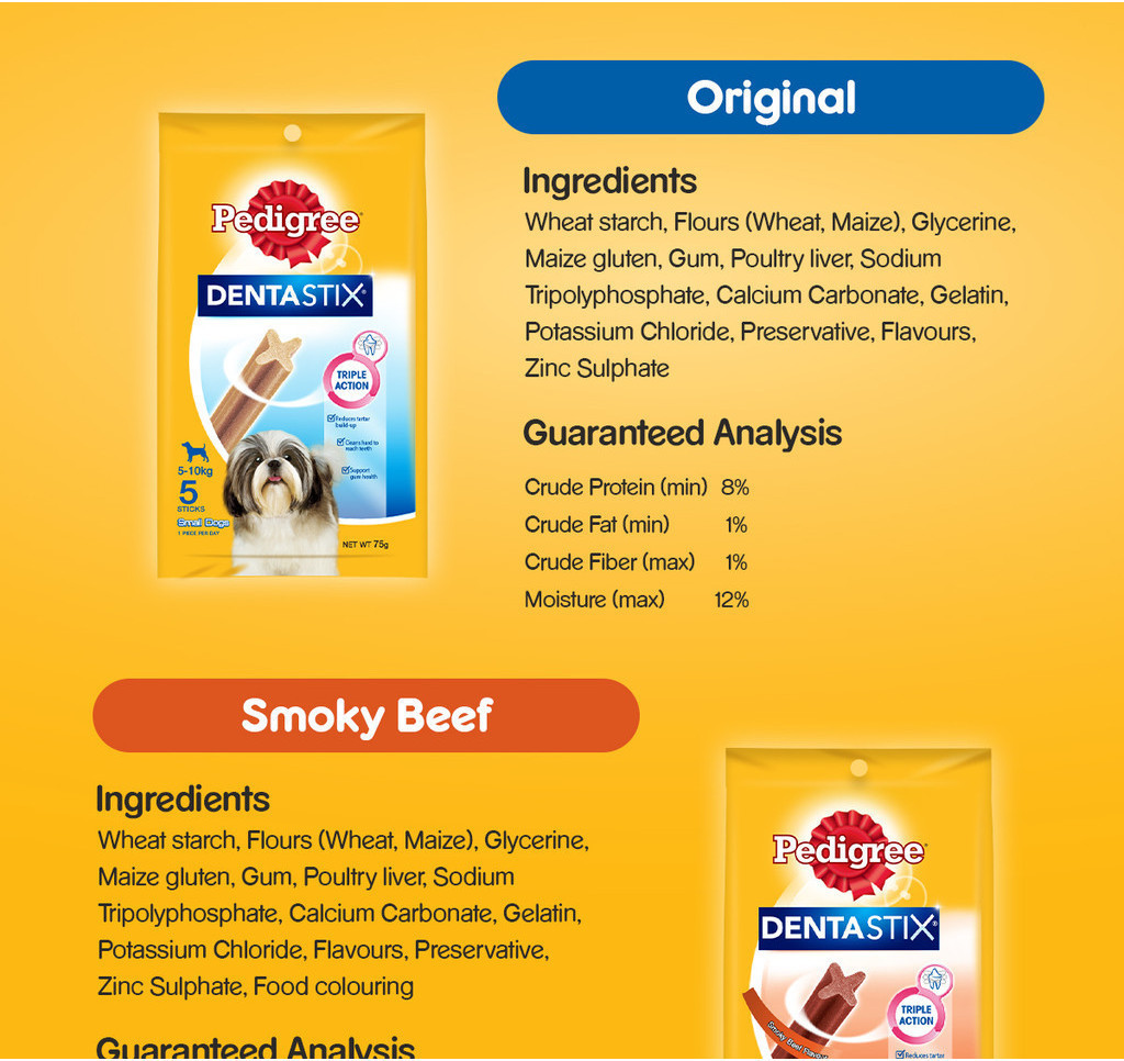 PEDIGREE DentaStix Dog Treats for Adult Small Breed Dogs Weekly Pack 110g (3-Pack) | Shopee ...