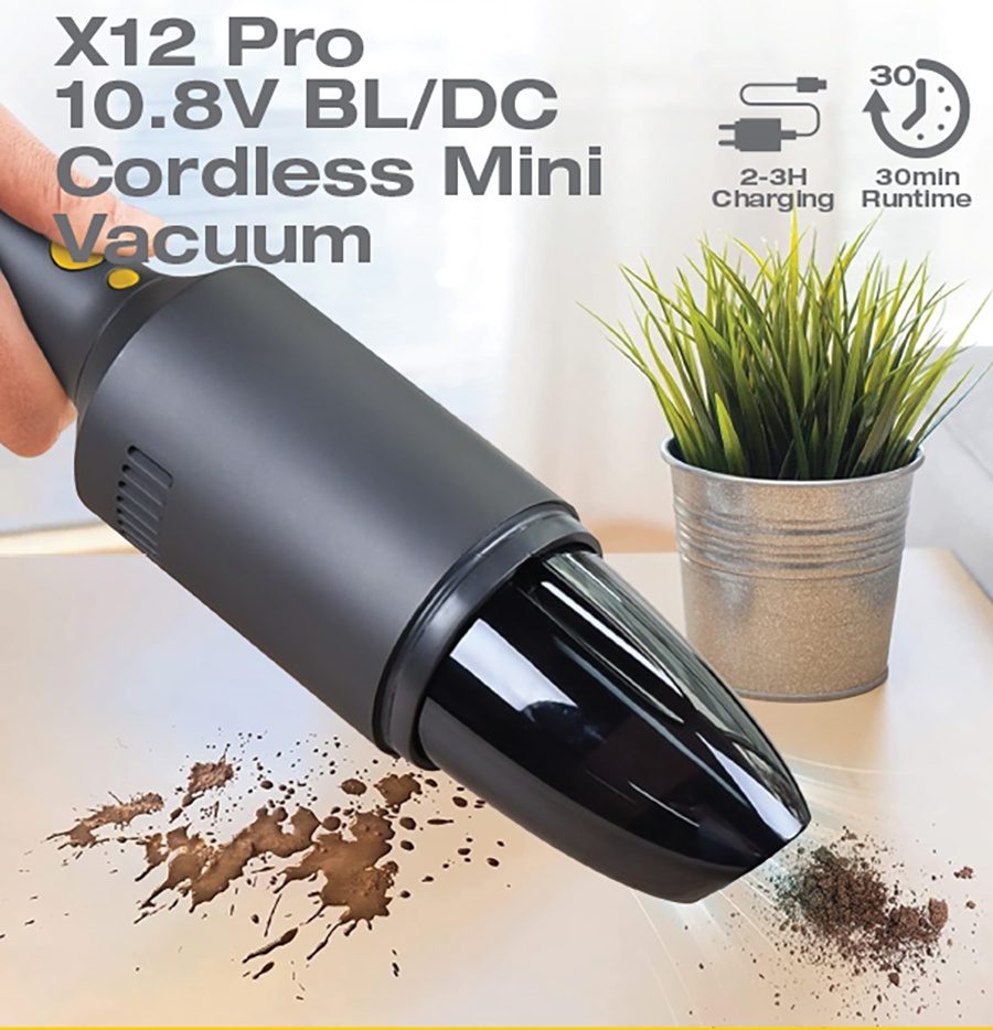 Lotus Cordless Mini Vacuum Brushless /DC 10.8V X12 PRO - Vacuum ...