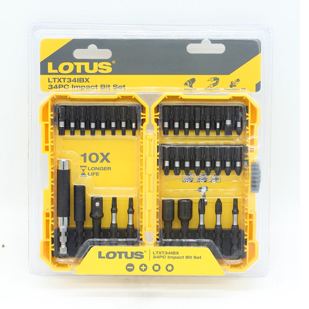 Lotus Impact Bit Set 34PC LTXT34IBX | Shopee Philippines