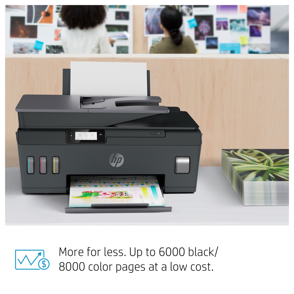 HP Smart Ink Tank (615/750) A4 Color Printer,3 in 1,Scanner,Xerox,ADF ...