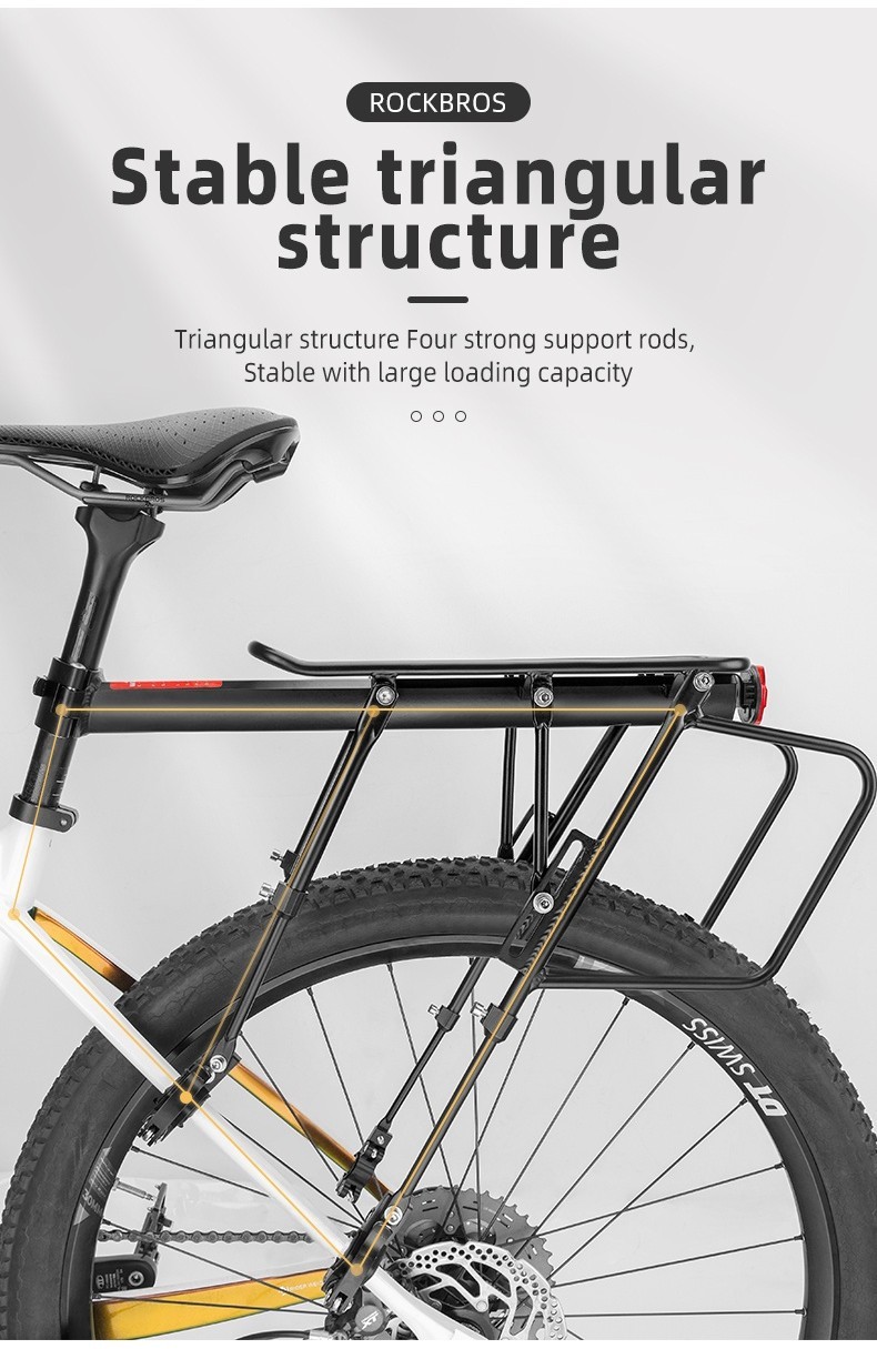 ROCKBROS Bicycle Cargo Rack Rear Bike Pannier Quick Release MTB Road ...