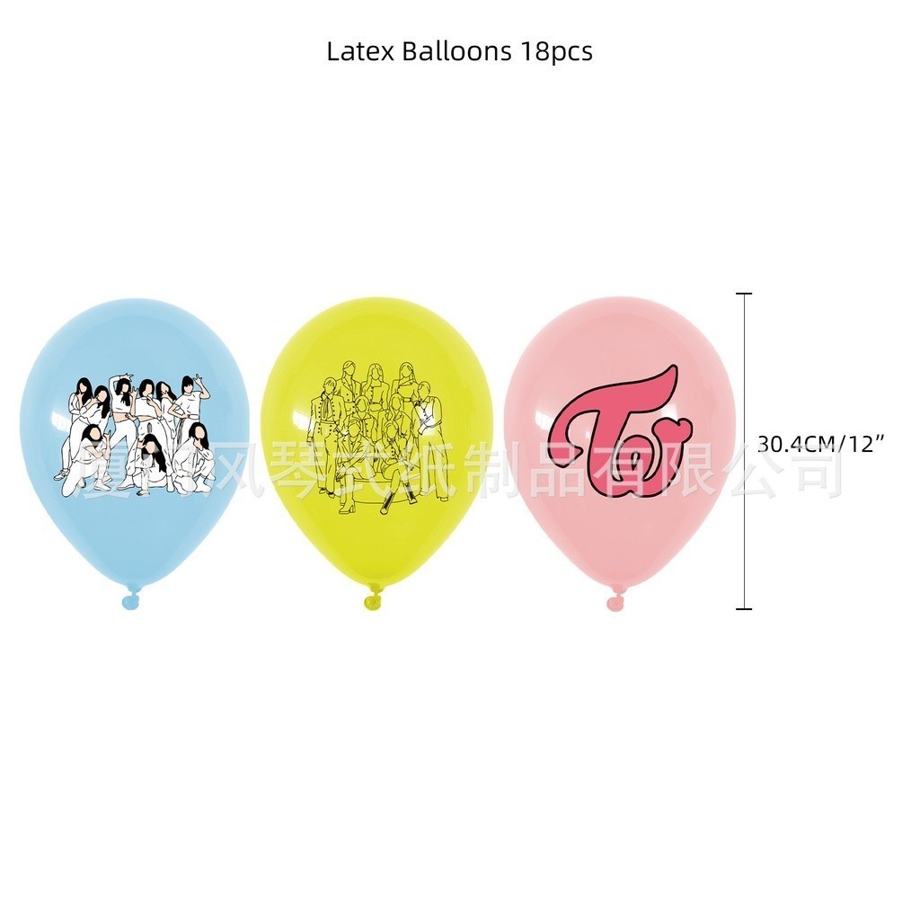 1 Set Kpop TWICE Theme Birthday Party Decoration Once Balloon Set Kids ...