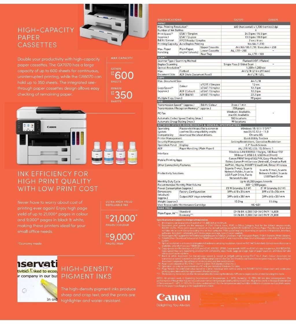 Canon GX7070 MAXIFY Ink Tank Wireless 4-in-1 Business Printer | Shopee ...