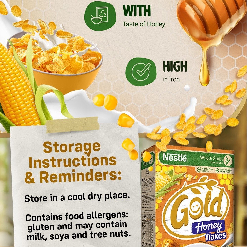 Gold Honey Flakes Breakfast Cereal 220g | Shopee Philippines