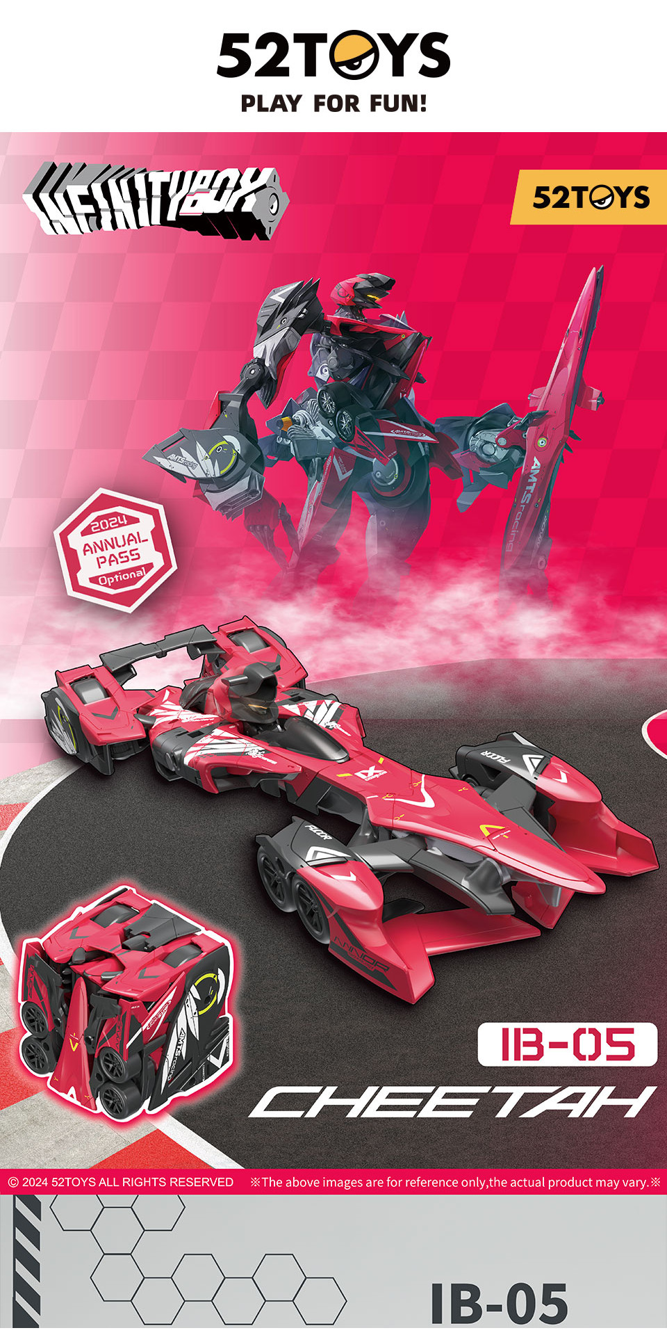 52TOYS Infinitybox IB-05 Cheetah Mecha Deformation Action Figure Portable Model | Shopee Philippines