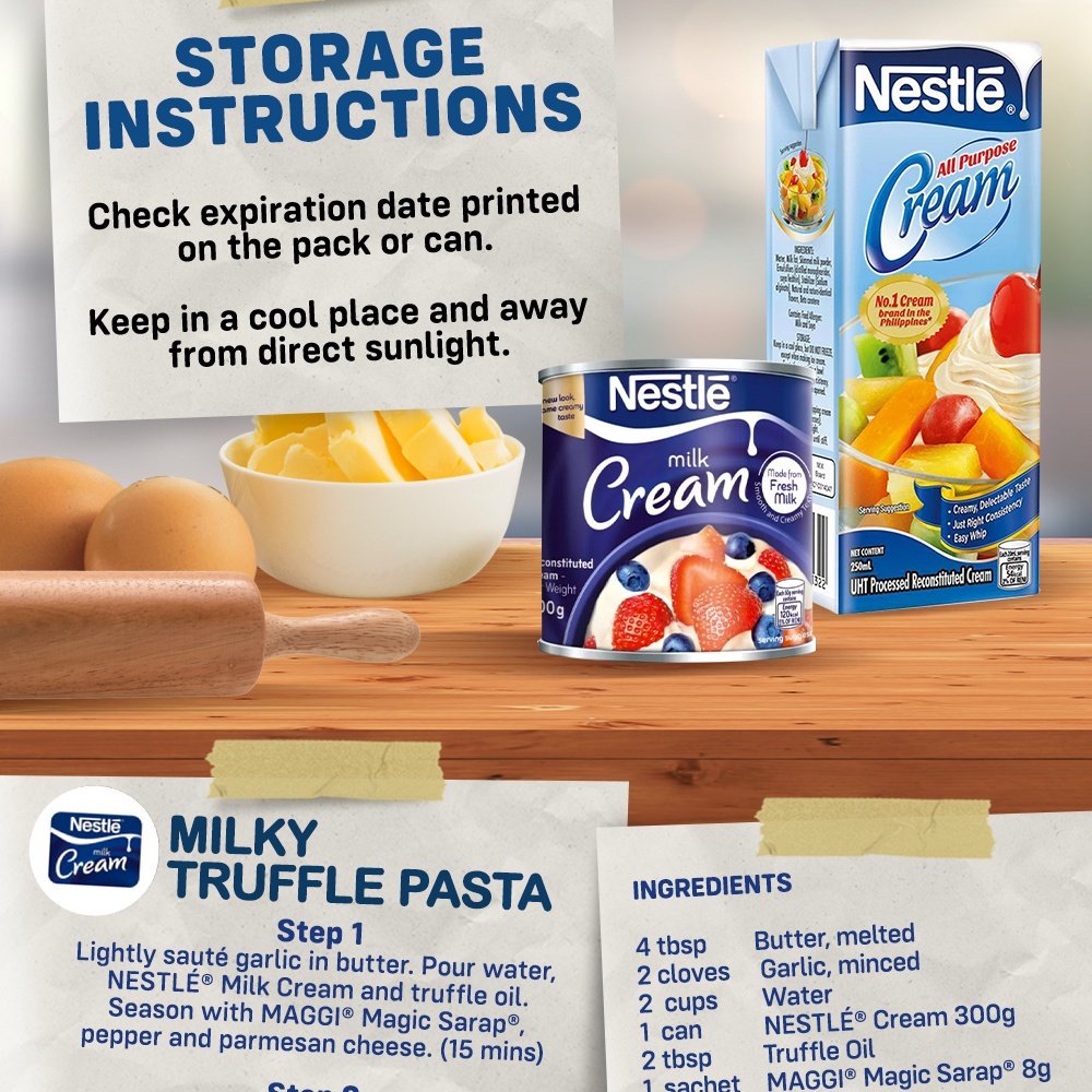 Nestle All-Purpose Cream 250ml - Pack of 24 | Shopee Philippines