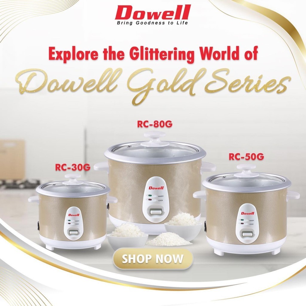 Dowell by Winland 3 cups Rice Cooker with Aluminum Rice Bowl RC-30G ...