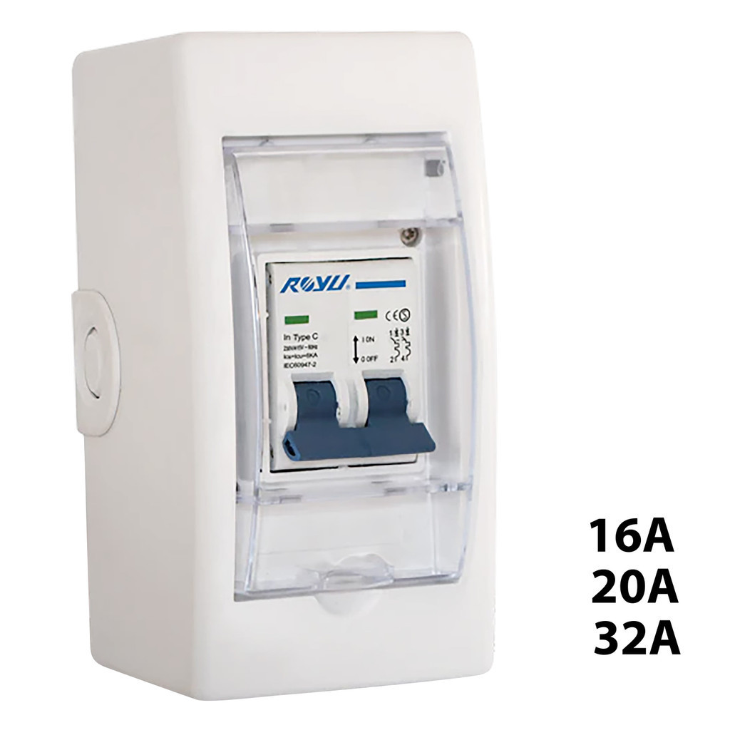 Royu by Winland Electrical Mini Safety Breaker with Cover 16A / 20A ...