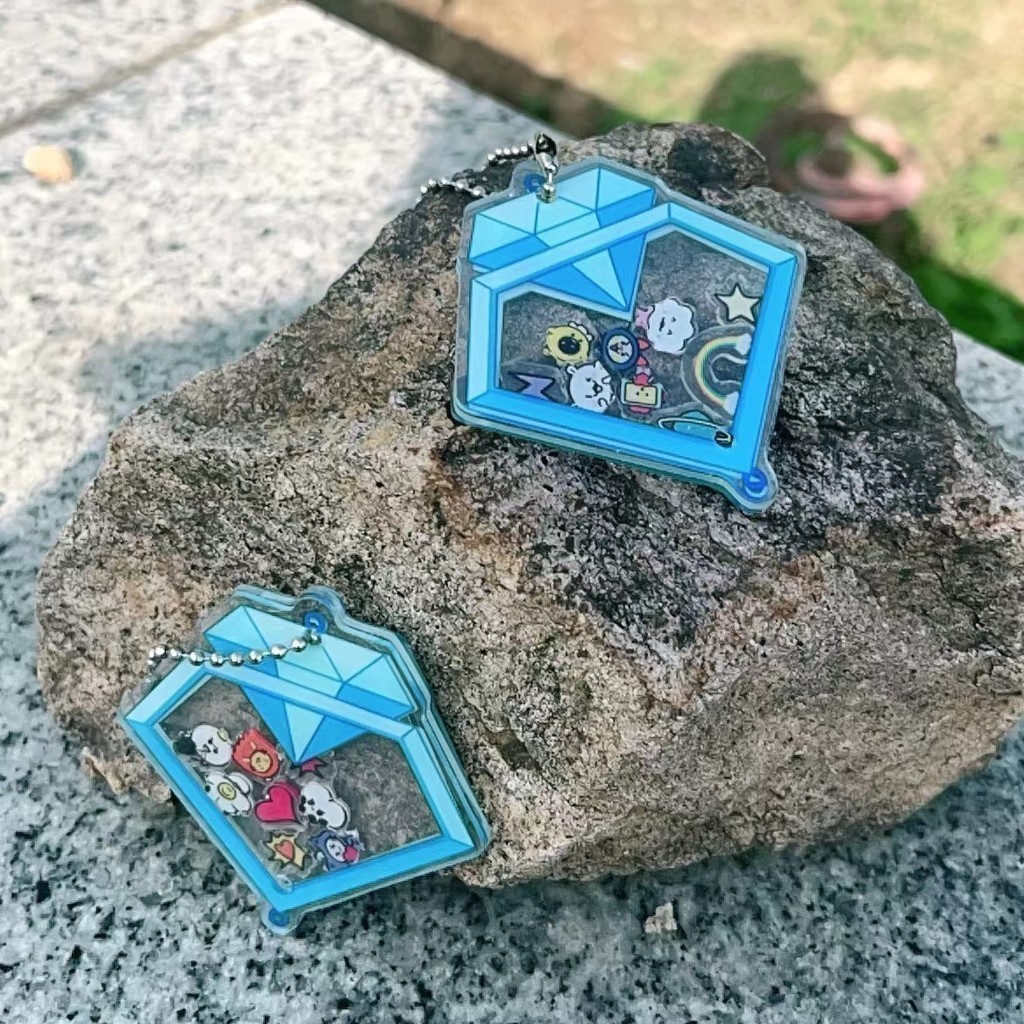 Kpop TREASURE Cute Cartoon Characters TRUZ Keychains Acrylic Sandwich ...