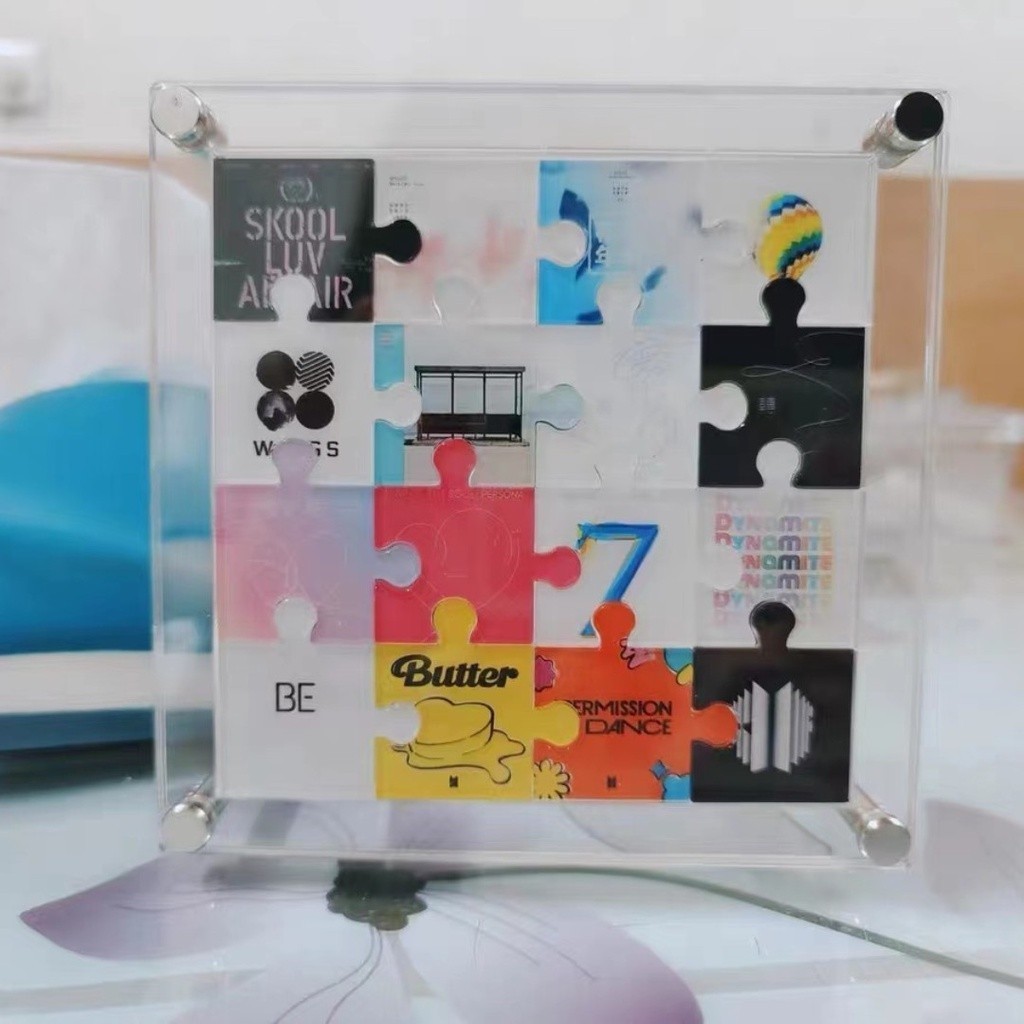 15*15cm Kpop Bangtan Boys Album Acrylic Puzzle Frame Display (puzzle ...
