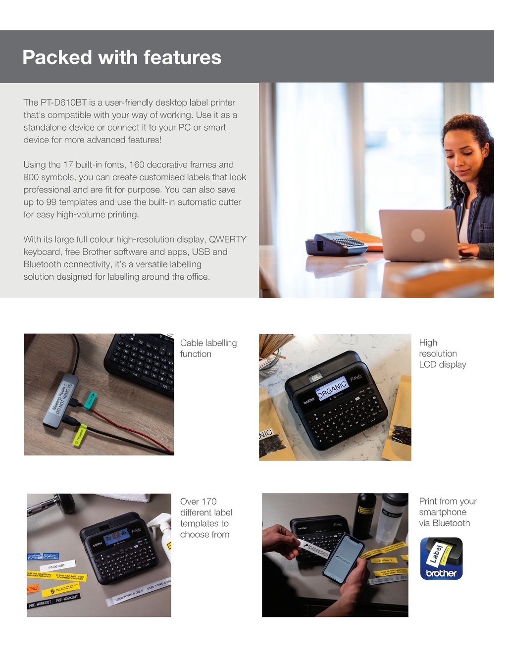 Brother PT-D610BT Label Printer D610 | Shopee Philippines