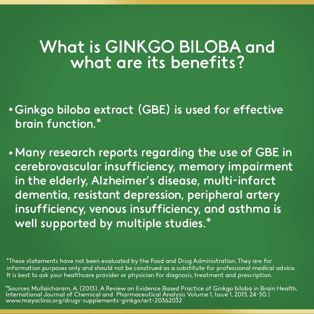 Nature's Bounty Gingko Biloba Food Supplement 30mg x 30 Capsules ...