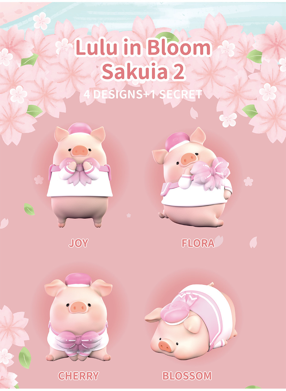 52TOYS Lulu The Piggy in Bloom Sakura2 Series Blind Box Figure Toy ...