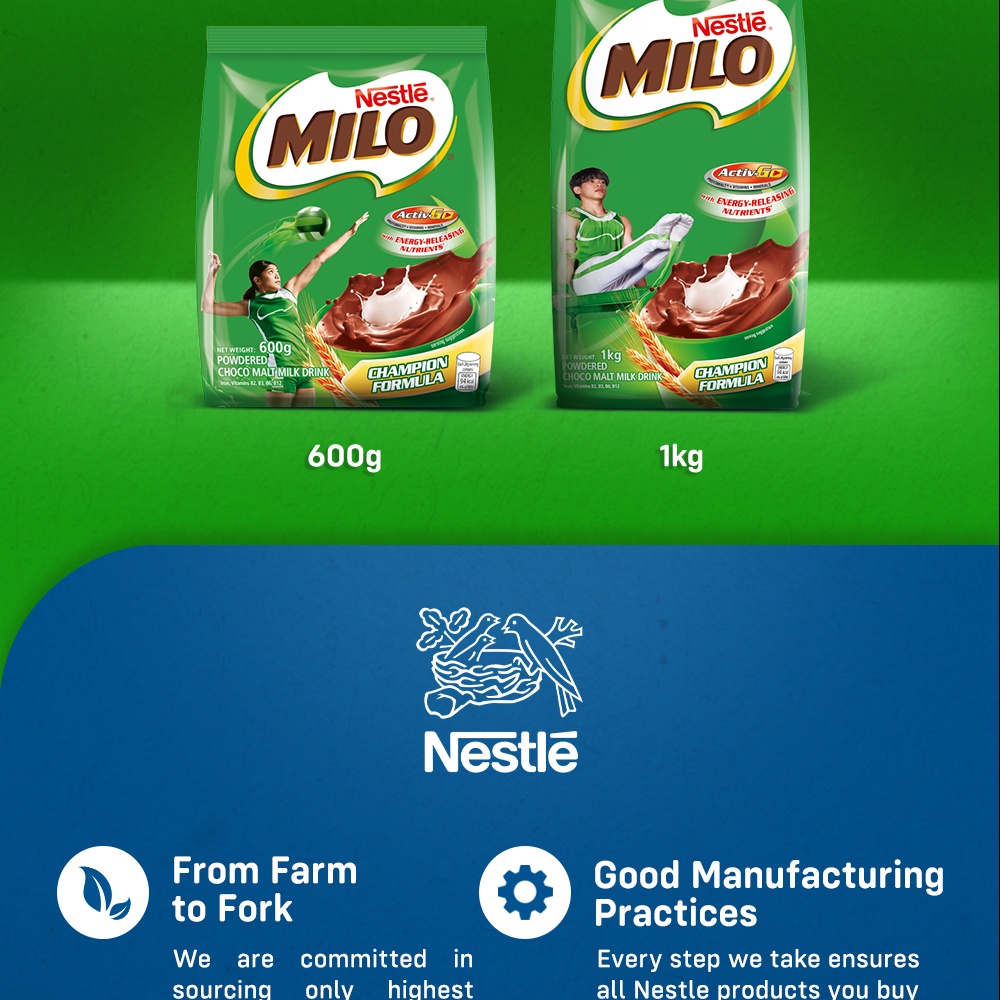 Milo Powdered Choco Malt Milk Drink 1kg - Pack of 2 with FREE Tumbler ...