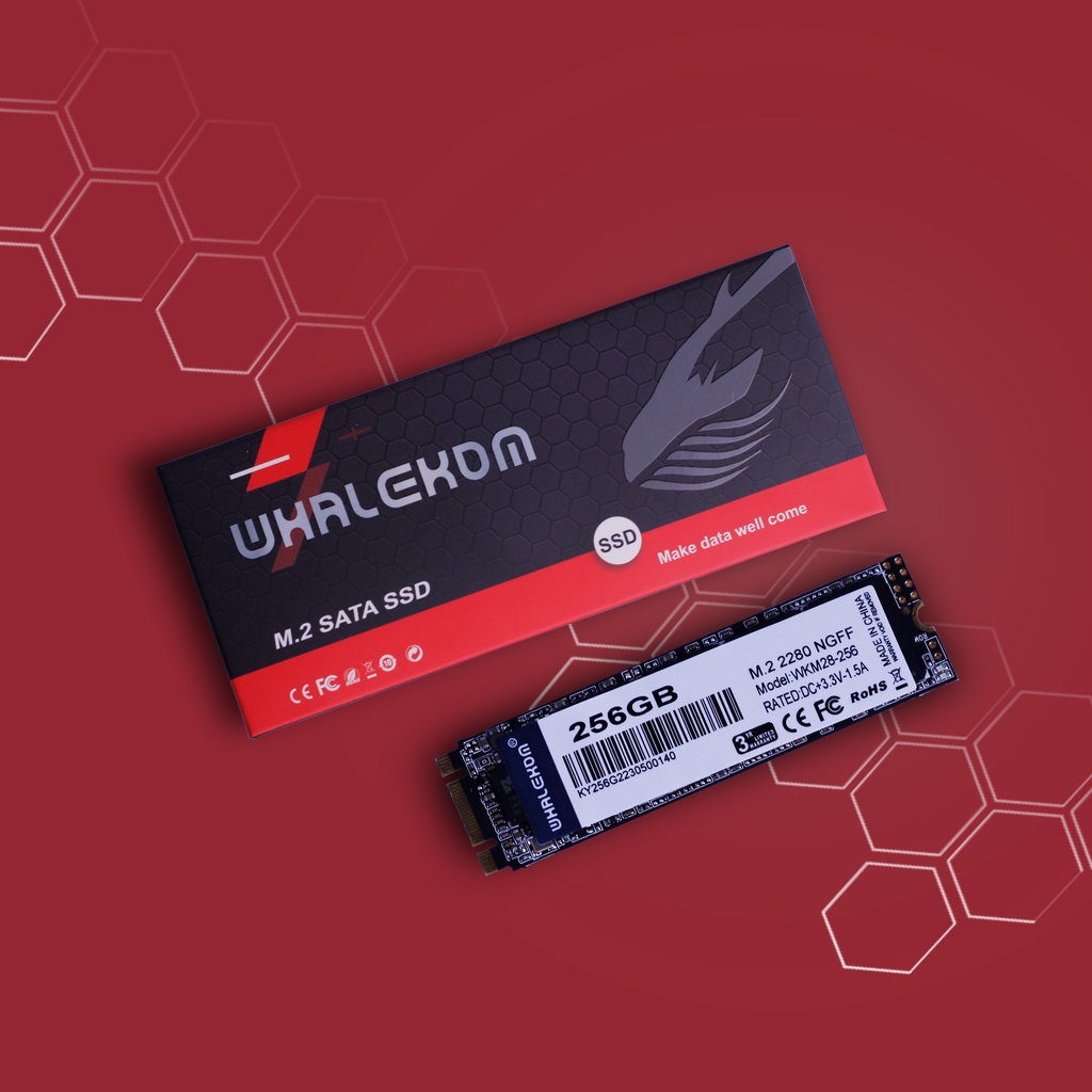 WHALEKOM M.2 2280 SATA SSD 128GB/256GB/512GB Solid State Drive for ...
