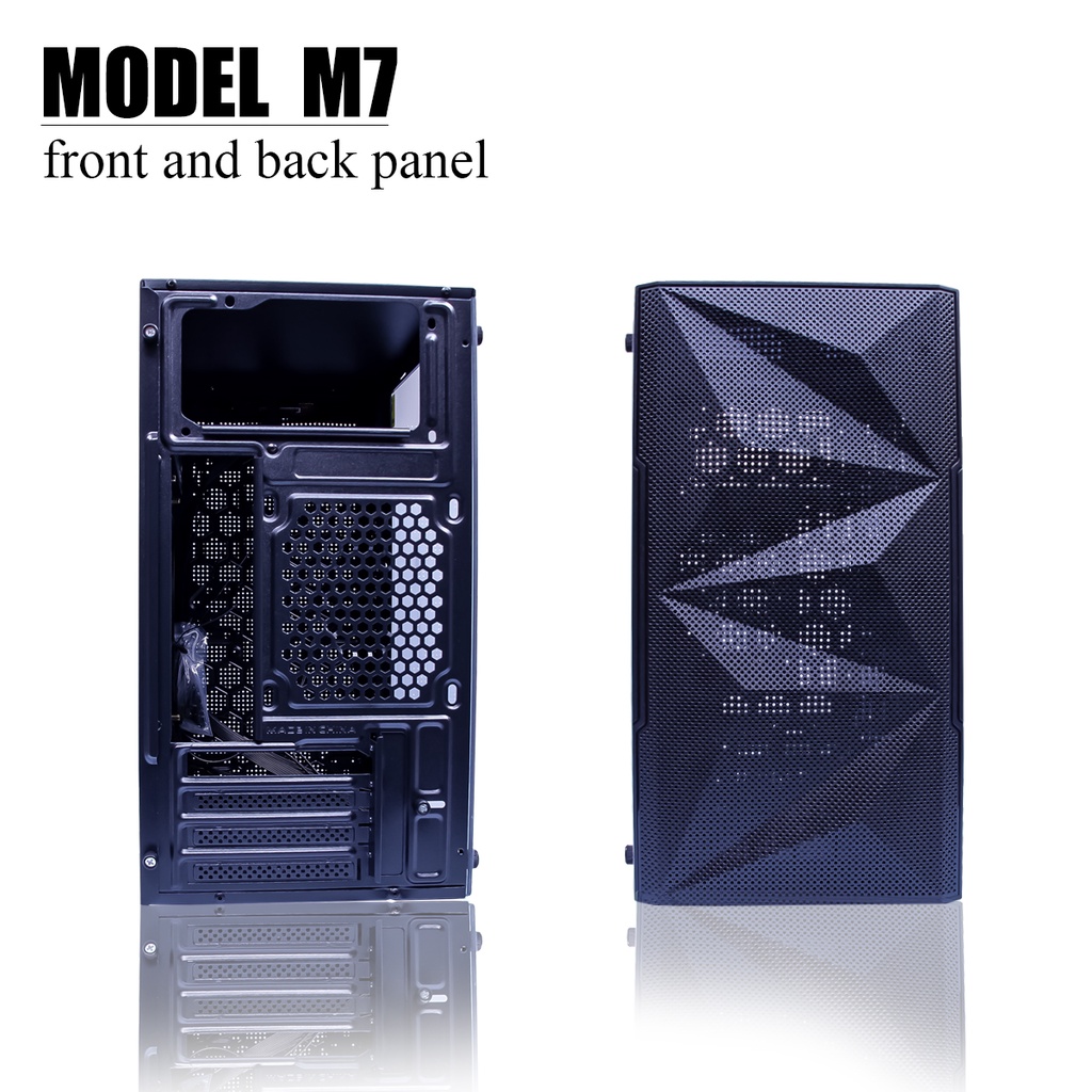 YGT M7 Black white Tempered Glass Gaming PC/Desktop Case M-ATX/MINI-ITX ...