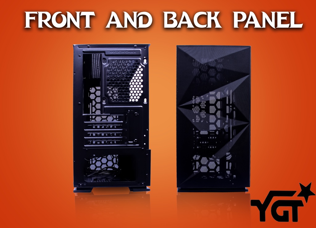 YGT B-709 black white Tempered Glass Micro-ATX/ITX Gaming PC/ Desktop ...