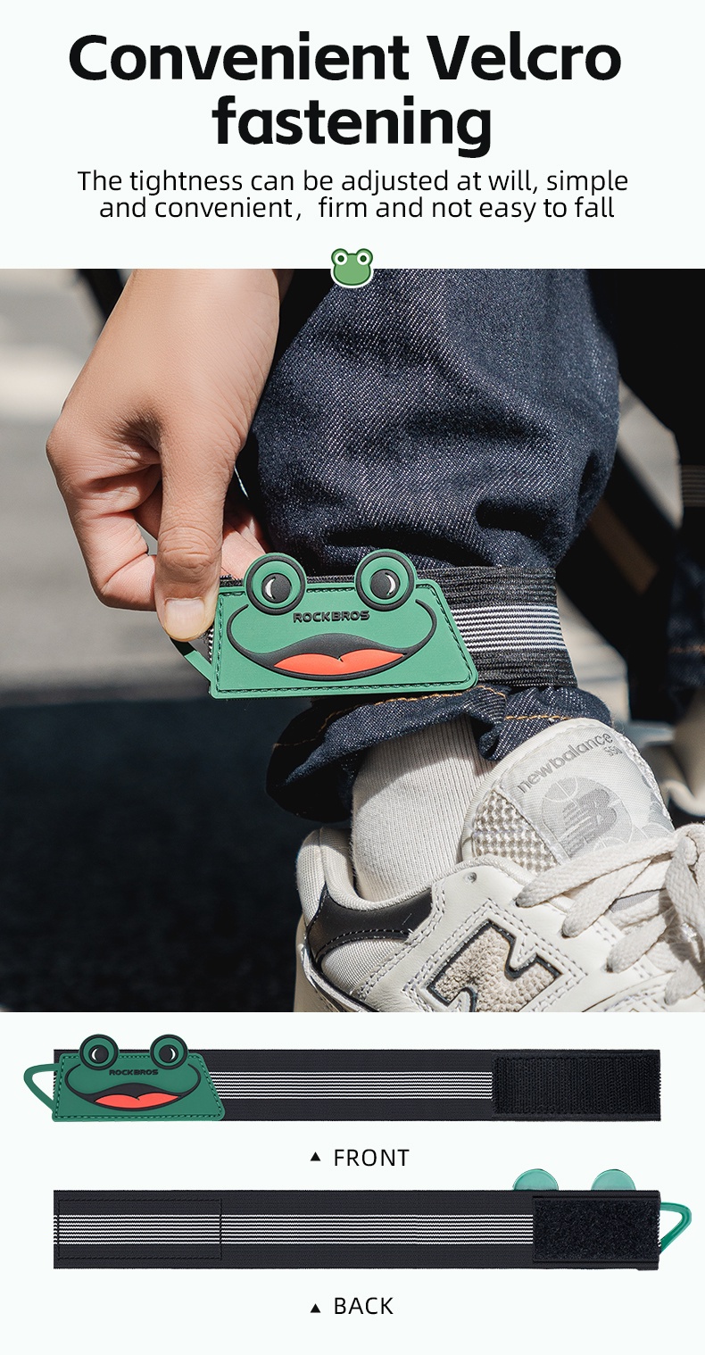 ROCKBROS Bicycle Bind Pant Bands Clip Night Riding Safety Outdoor ...